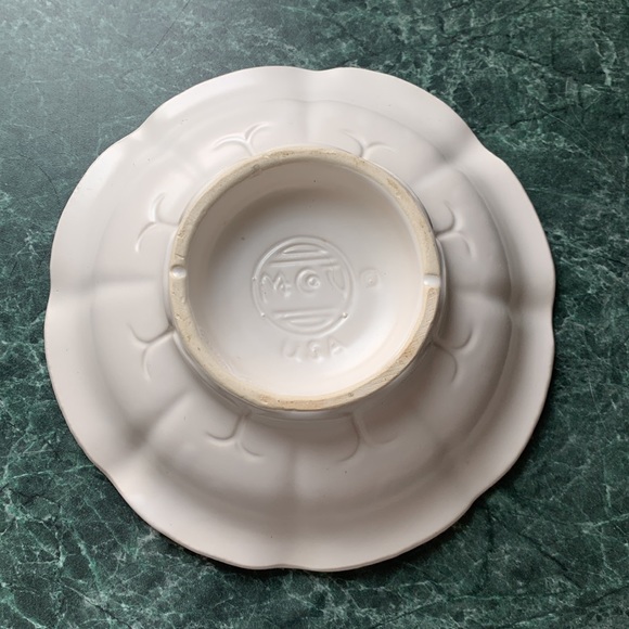 Mccoy | Kitchen | Vintage Mccoy White Compote Bowl With Blue Floral ...